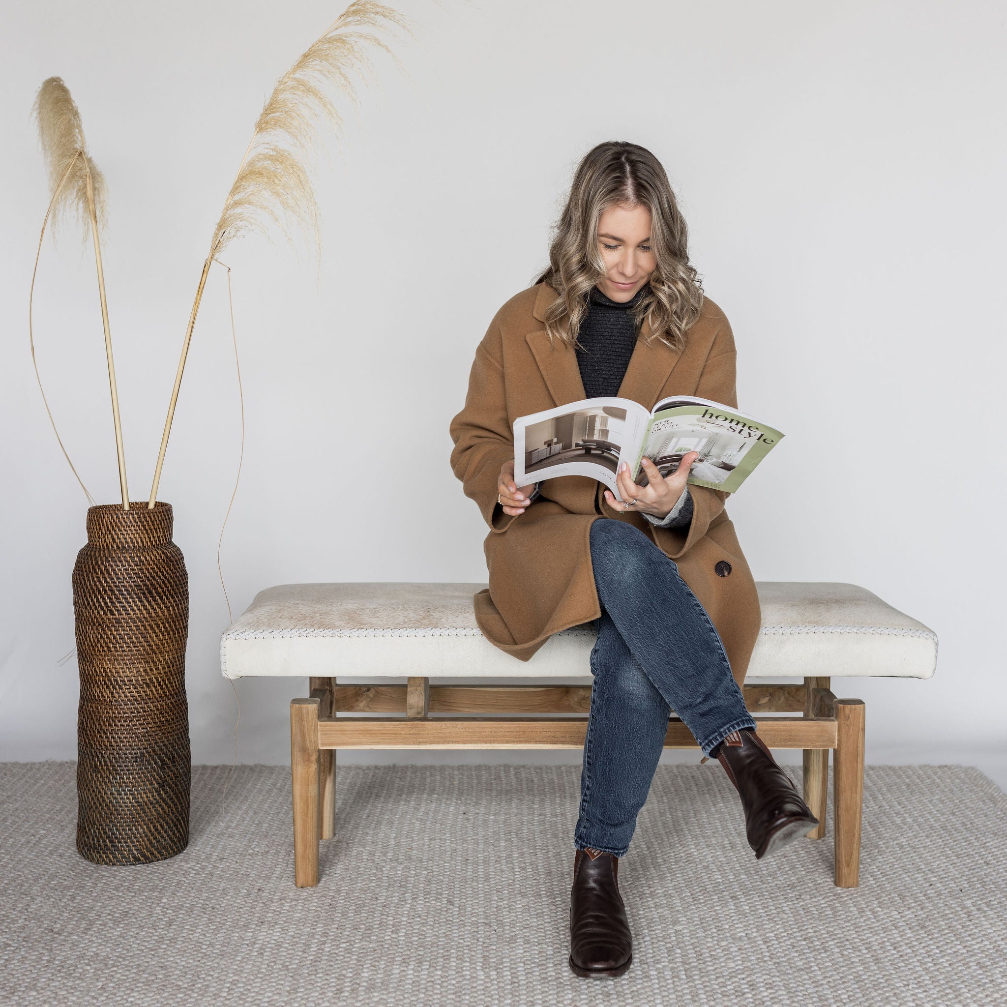 Hide Benches, Ottomans and Linen Pendant Light Shades | Corcovado